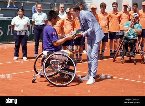2022 Roland Garros Champion Shingo Kunieda Of Japan During Trophy