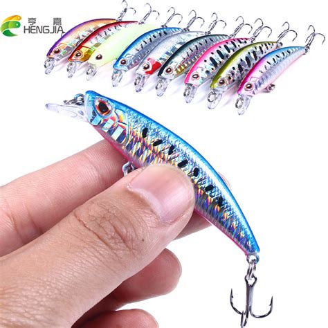 Hengjia 1 Pc Casting Minnow Fishing Lure 68mm 65g 3d Eyes Artificial