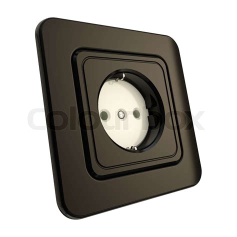 Black Socket Side View Object Isolated On White Stock Image Colourbox
