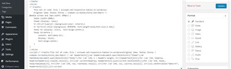 how to create responsive tables in wordpress