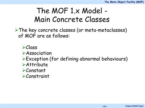 Ppt The Meta Object Facility Mof Powerpoint Presentation Free Download Id 3293844