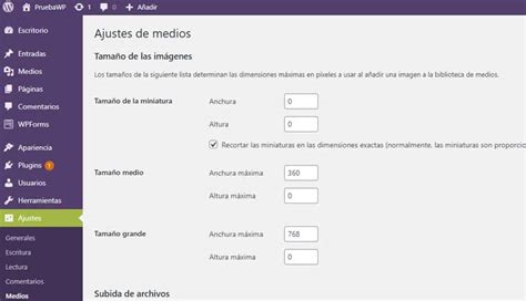 Ajustes de Medios ᐅ Guía WordPress 2025 Logica7web