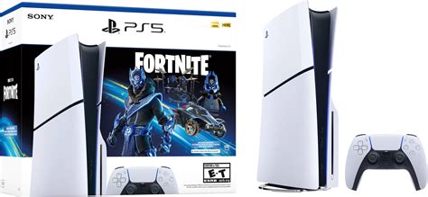 Sony Playstation 5 Slim Console Fortnite Cobalt Star Bundle White
