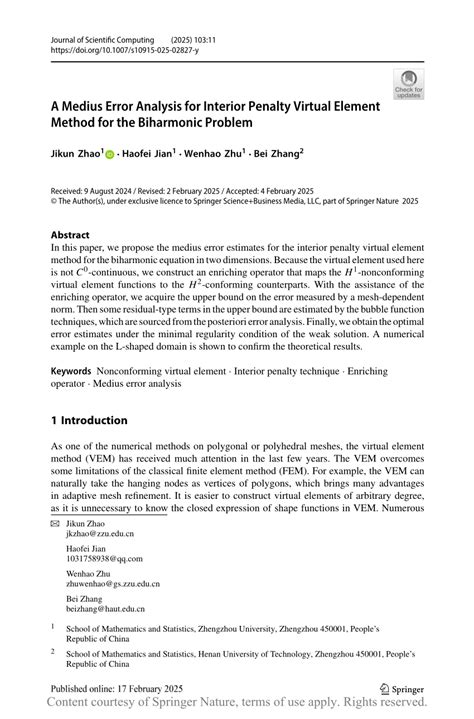 A Medius Error Analysis For Interior Penalty Virtual Element Method For