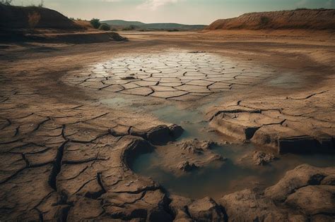 Premium Ai Image Drought Lack Or Absence Of Precipitation Over A Long Period Of Time With