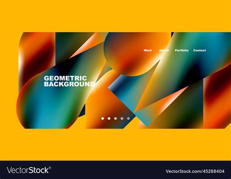 Glassmorphism Landing Page Background Template Vector Image