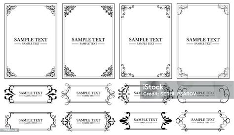 테두리와 프레임 장식 빈티지 꽃 장식 세트입니다 앤티크 디자인 0명에 대한 스톡 벡터 아트 및 기타 이미지 0명 개체 그룹 고전 양식 Istock