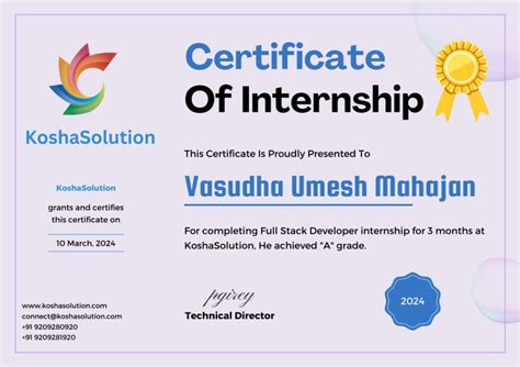 Vasudha Mahajan On Linkedin Internshipcomplete Fullstackdevelopment Koshasolution