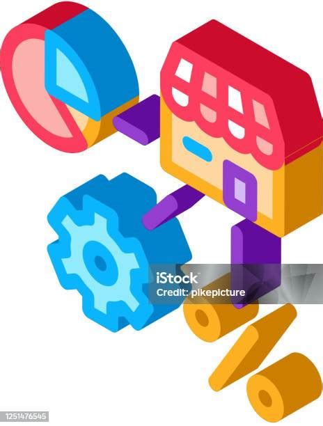 프랜차이즈 인포그래픽 기계 기어 퍼센트 아이소메트릭 아이콘 벡터 일러스트레이션 계약서에 대한 스톡 벡터 아트 및 기타 이미지