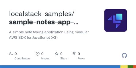 GitHub Localstack Samples Sample Notes App Dynamodb Lambda Apigateway