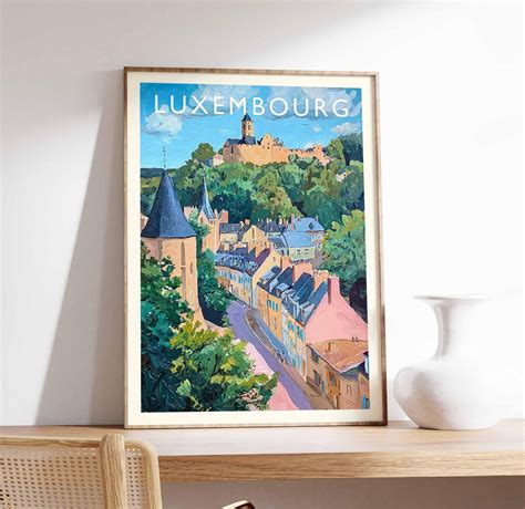 Luxembourg Poster Luxembourg City Print Wall Art Luxembourg Decor