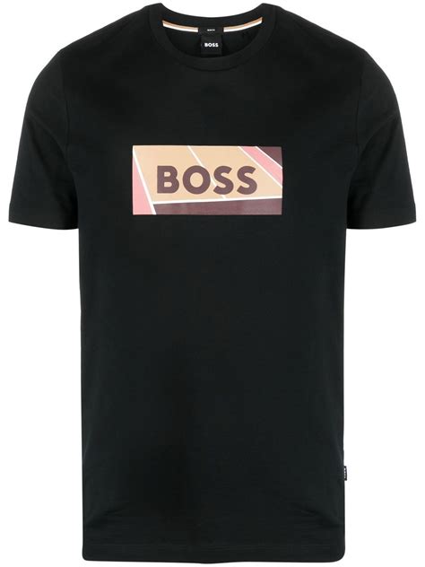 Hugo Boss Graphic Logo Print T Shirt Shopstyle Shirts Print T Shirt Colorful Shirts