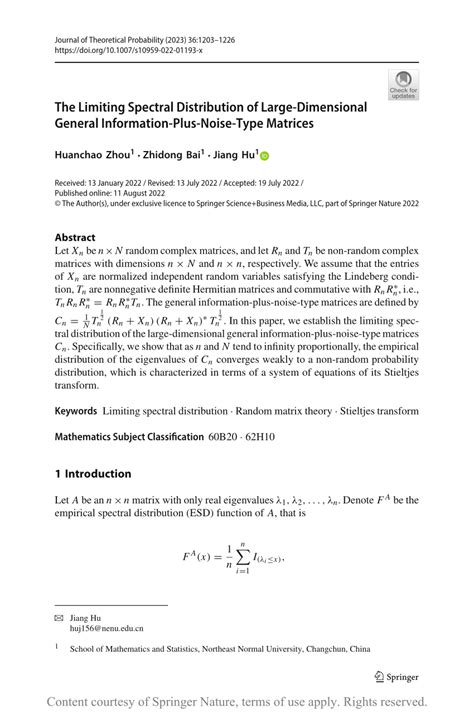 the limiting spectral distribution of large dimensional general