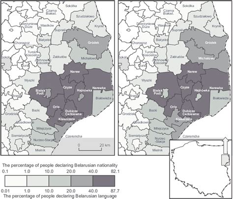 The Percentage Of People Declaring Belarusian Ethnicity And Using