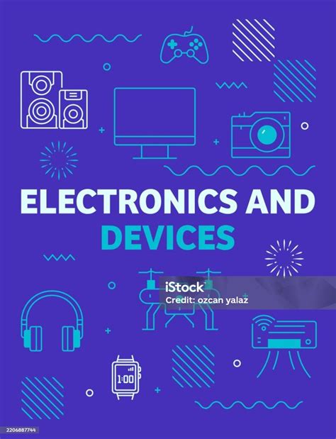 벡터 일러스트 레이 션 전자 및 장치 개념 세트 벽지 웹 페이지 배너 포스터 인쇄 등을 위한 디자인 벡터 일러스트레이션 Brand Name Smart Phone에 대한 스톡
