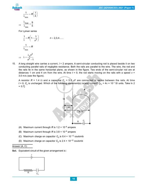 JEE Advanced 2021 Paper 1 Physics Question Paper Download PDF