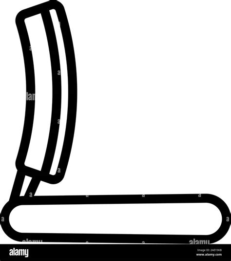 hairs razor icon vector isolated contour symbol illustration stock
