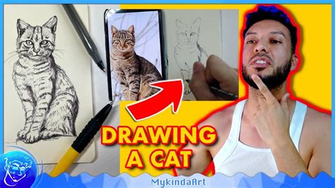 How To Draw A Sitting Cat Cats Cat Shorts Art Drawing