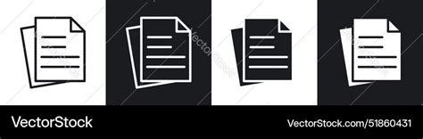 File Liner And Solid Icon Set In Black Color Vector Image