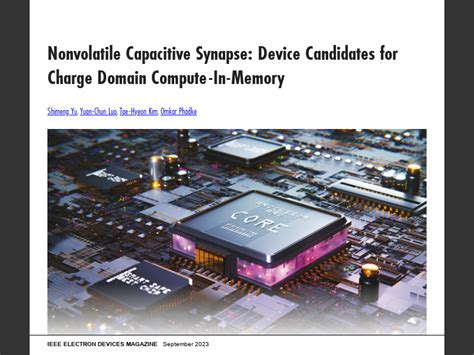 Ieee Electron Devices Magazine September 2023nonvolatile Capacitive Synapse