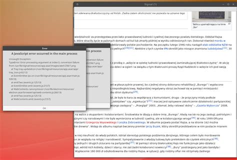 javascript error on archlinux app frozen · issue 2103 · signalapp