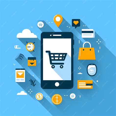 Premium Vector Ecommerce Mobile Flat Illustration