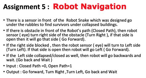 Assignment Robot Navigation There Is A Sensor In Chegg