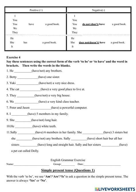 Simple Present Online Exercise For A2 Live Worksheets