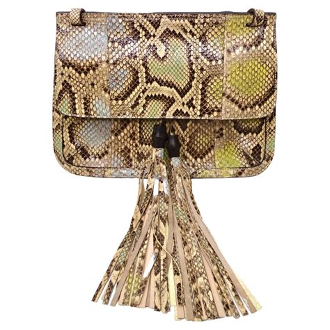 Gucci Python Tassel Crossbody Bag For Sale At 1stdibs Gucci Tassel