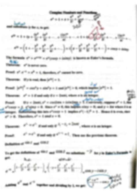 Solution Complex Functions Logarithmic Trigonometric Hyperbolic
