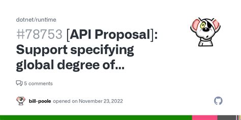 Api Proposal Support Specifying Global Degree Of Parallelism For