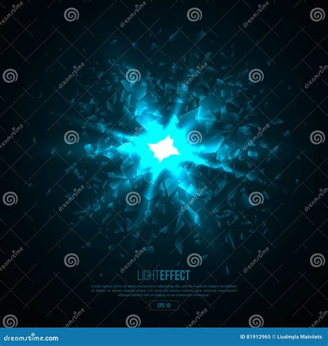 3d Illuminated Abstract Explosion Glowing Particles Stock Illustration Illustration Of