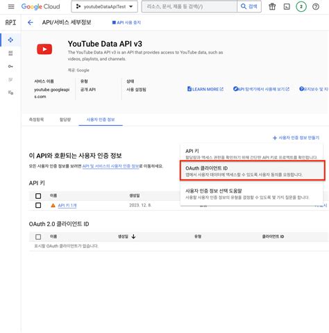 Til Android Youtube Data Api를 사용해서 동영상 검색하기oauth Api Key 파란돼지의 블로그