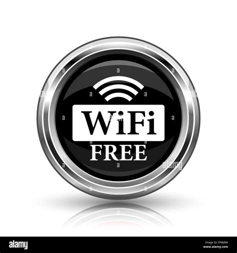 WIFI Free Icon Metallic Internet Button On White Background Stock Photo Alamy