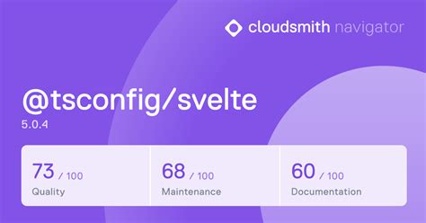 tsconfig svelte 5 0 4 npm package quality cloudsmith navigator