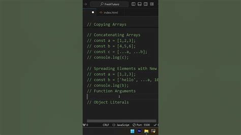 Spread Operator In Javascript Part 2 Advanced Javascript Malayalam