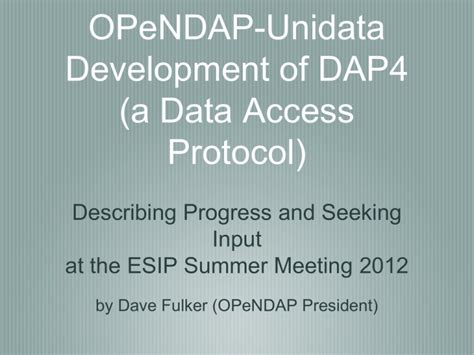 DAP For ESIP Dwf Jul