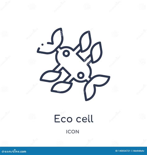 Linear Eco Cell Icon From Ecology Outline Collection Thin Line Eco Cell Vector Isolated On