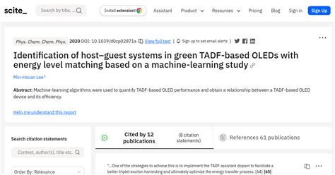 Identification Of Hostguest Systems In Green Tadf Based Oleds With Energy Level Matching Based