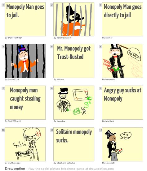 Monopoly Man Goes To Jail Drawception