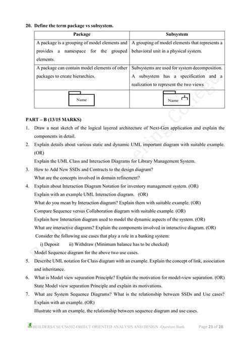 Cs6502 Ooad Question Bank And Answer Pdf