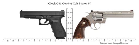 Glock G Gen Vs Colt Python Size Comparison Handgun Hero