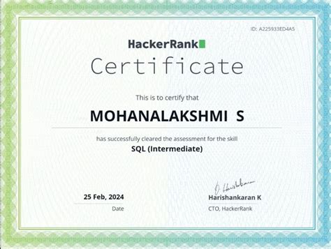 Mohanalakshmi S On Linkedin Im Happy To Share That Ive Obtained A New Certification