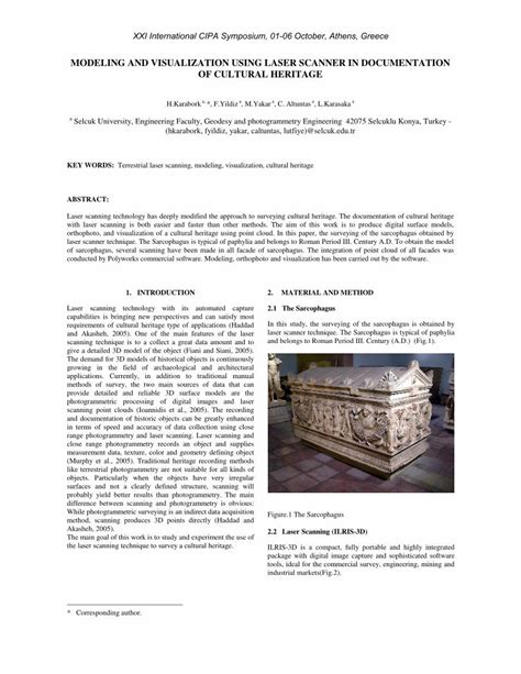 Pdf Modeling And Visualization Using Laser · Key Words Terrestrial
