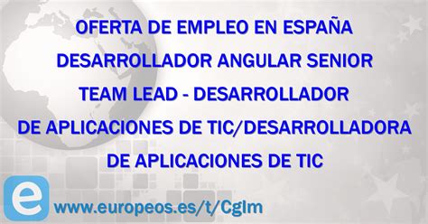 Desarrollador Angular Senior Team Lead Murcia España