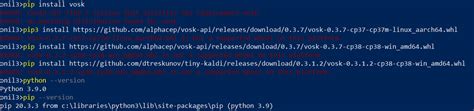 vosk install issue on debian and windows 10 · issue 324 · alphacep