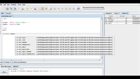 Mips Tutorial 4 Inputoutput Printing A Double Youtube