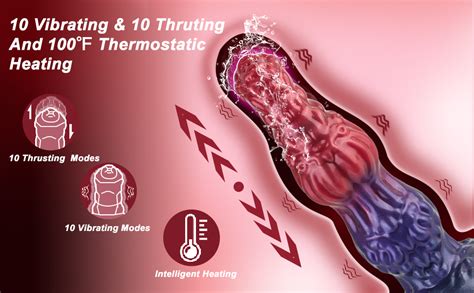 Monster Huge Dildo Thrusting Vibrator With Heating And Remote Control 9