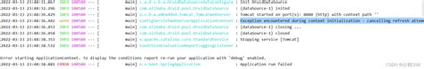 Springboot整合swagger2时启动报错error Starting Applicationcontext To Display