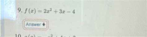 Solved F X 2x2 3x 4 ﻿find The Absolute Max Or Min If Any In
